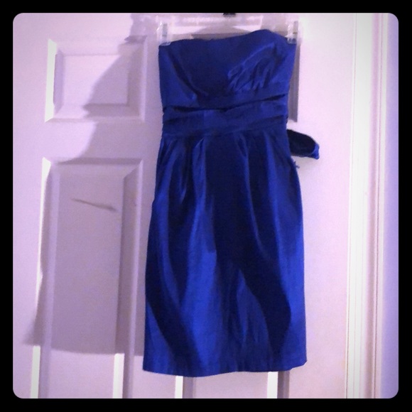 Dresses | Royal Blue Mini Dress Satin Like Material | Poshmark